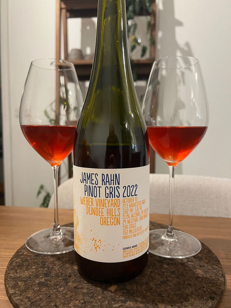 2022 James Rahn Pinot Gris Weber Vineyard, USA, Oregon, Willamette ...