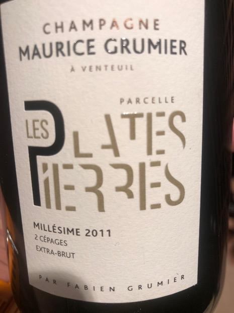 2008 Maurice Grumier Champagne Extra Brut Les Plates Pierres, France ...