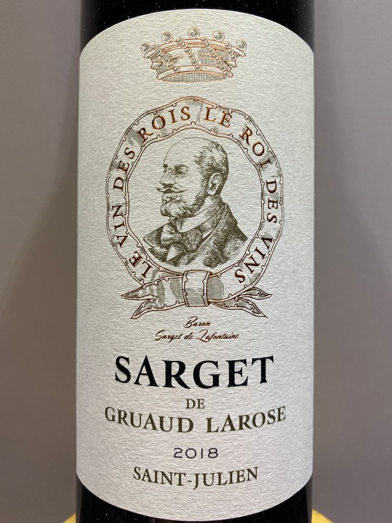 2018 Château Gruaud Larose Sarget de Gruaud Larose, France, Bordeaux ...