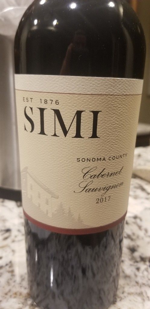 2017 Simi Cabernet Sauvignon Sonoma County, USA, California, Sonoma ...