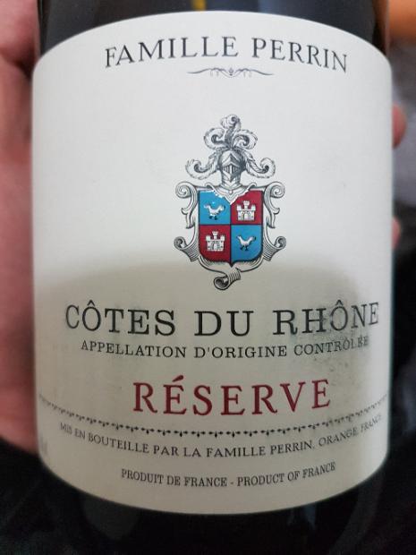 2015 Famille Perrin / Perrin & Fils Côtes du Rhône Reserve, France ...