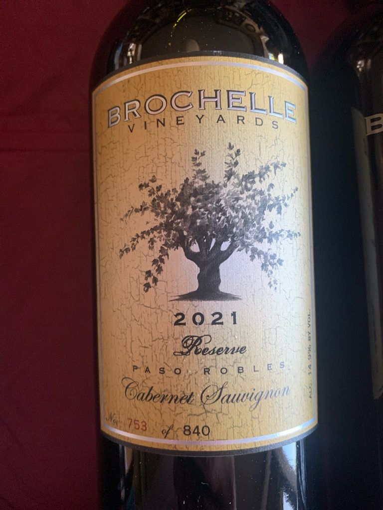 2021 Brochelle Vineyards Cabernet Sauvignon Reserve, USA, California ...
