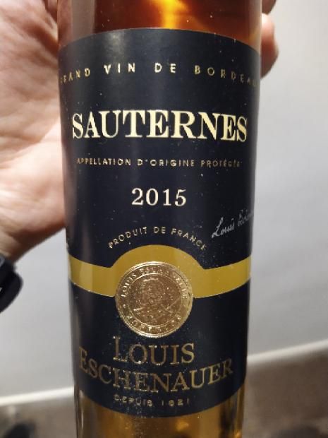 2015 Louis Eschenauer Sauternes, France, Bordeaux, Sauternais ...