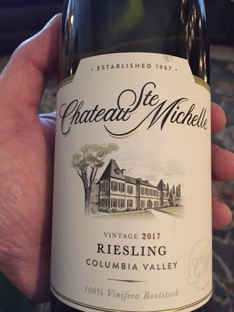 2017 Chateau Ste. Michelle Riesling 100% Vinifera Rootstock, USA ...