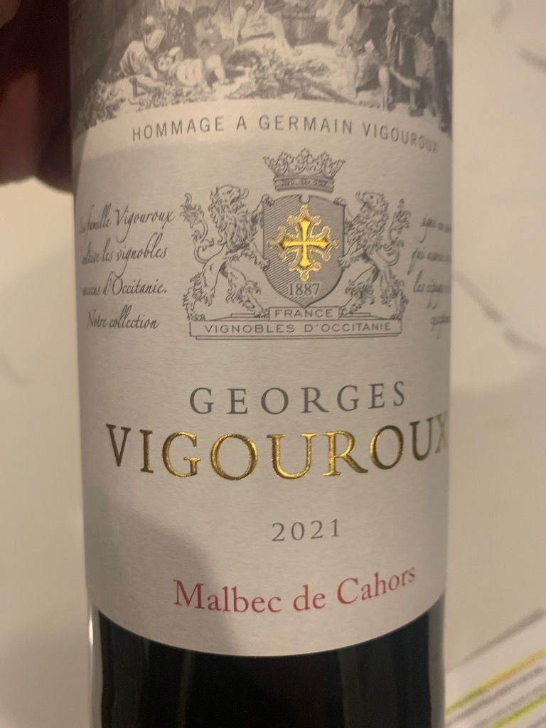 2021 Georges Vigouroux Malbec Tradition Familiale, France, Southwest ...