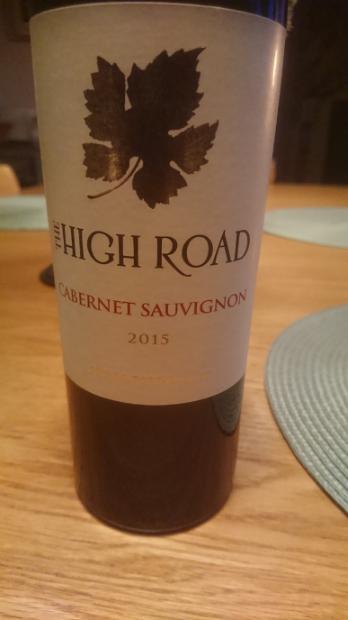 2014 The High Road Cabernet Sauvignon, South Africa, Coastal Region ...