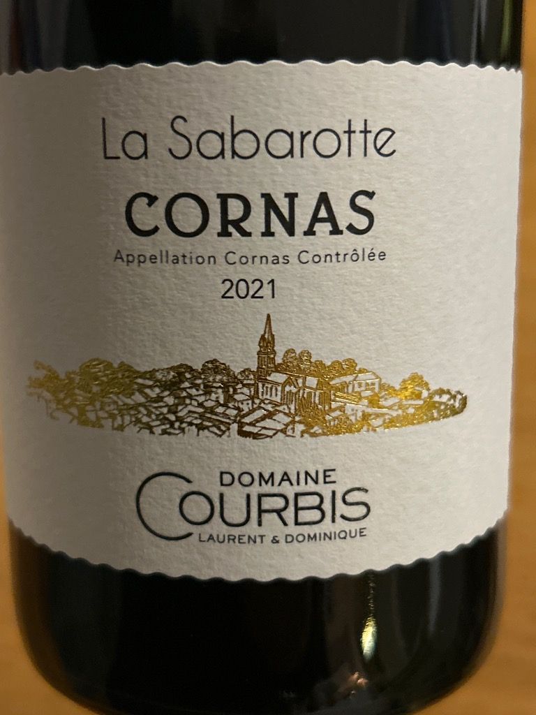 2021 Domaine Courbis Cornas La Sabarotte, France, Rhône, Northern Rhône ...