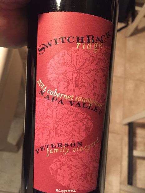2014 Switchback Ridge Cabernet Sauvignon Peterson Family Vineyard, USA ...