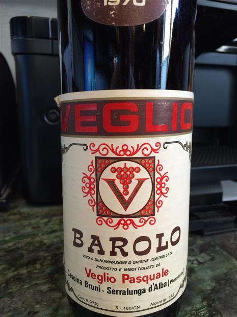 1970 Pasquale Veglio Barolo Serralunga d'Alba, Italy, Piedmont, Langhe ...