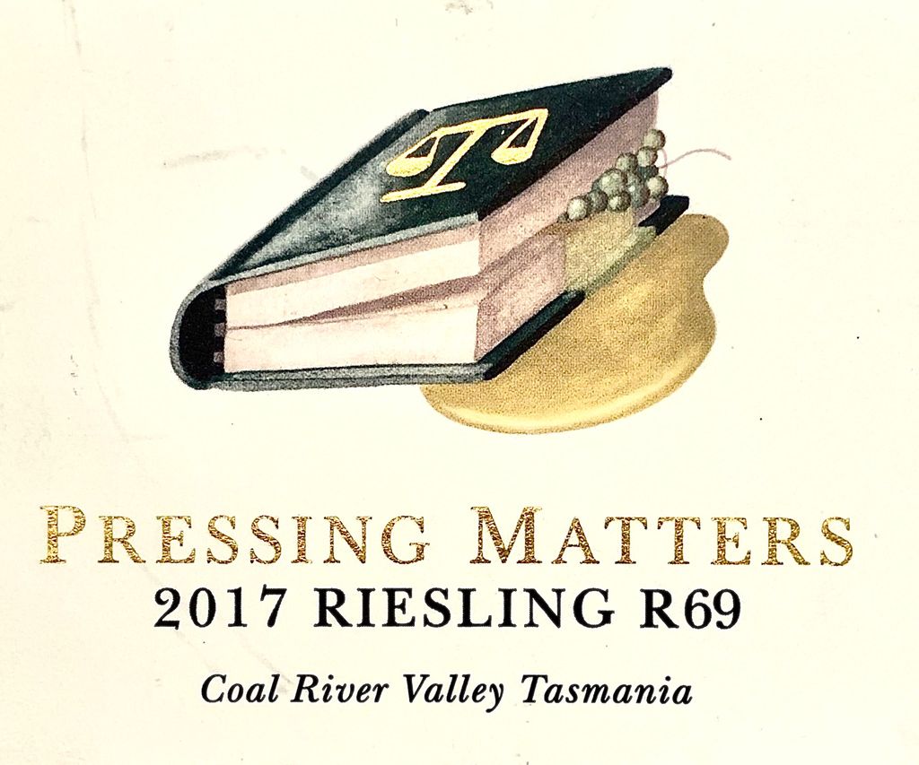 2017 Pressing Matters Riesling R69, Australia, Tasmania, Coal River ...