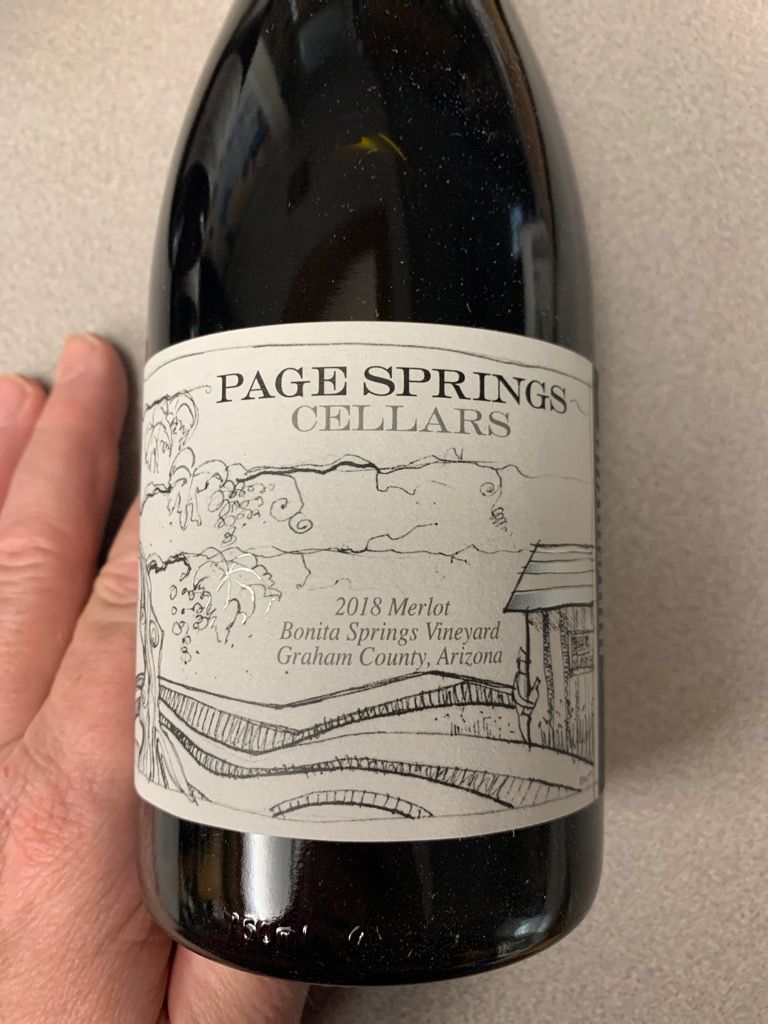 2018 Page Springs Cellars Merlot Fort Bowie Vineyard, USA, Arizona ...