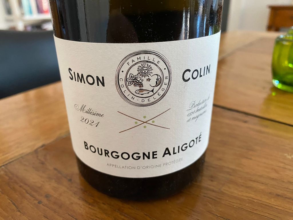 2020 Simon Colin Bourgogne-Aligoté, France, Burgundy, Bourgogne-Aligoté ...