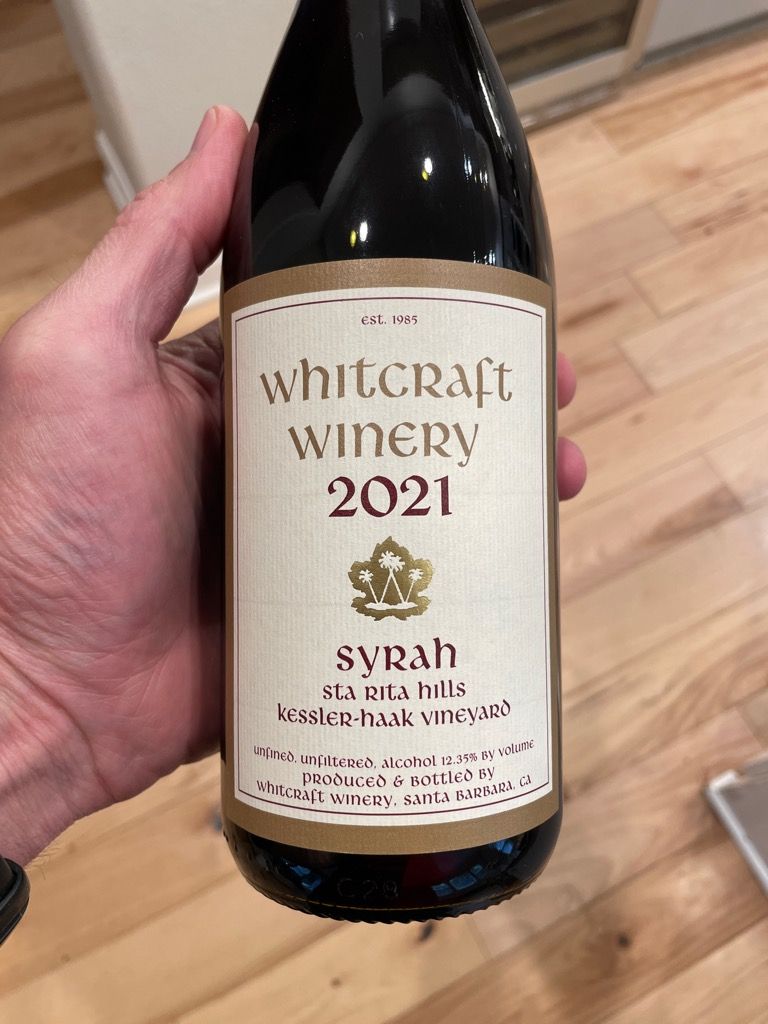 2021 Whitcraft Winery Syrah Kessler-Haak Vineyard, USA, California ...