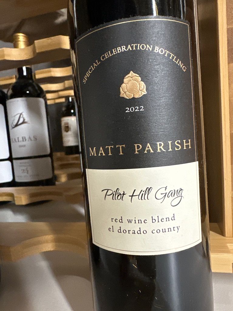 2022 Matt Parish The Pilot Hill Gang Red Wine, USA, California, Sierra ...
