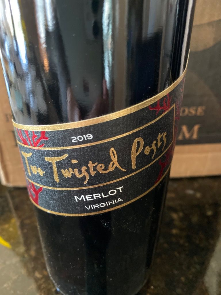 2019 Two Twisted Posts Merlot, USA, Virginia, Northern Virginia ...