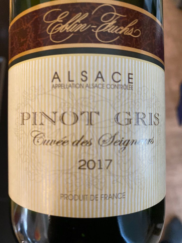2022 Eblin-Fuchs Pinot Gris Cuvée des Seigneures, France, Alsace ...