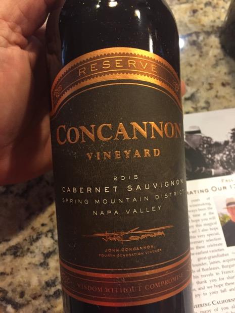 2015 Concannon Vineyard Cabernet Sauvignon Reserve, USA, California ...