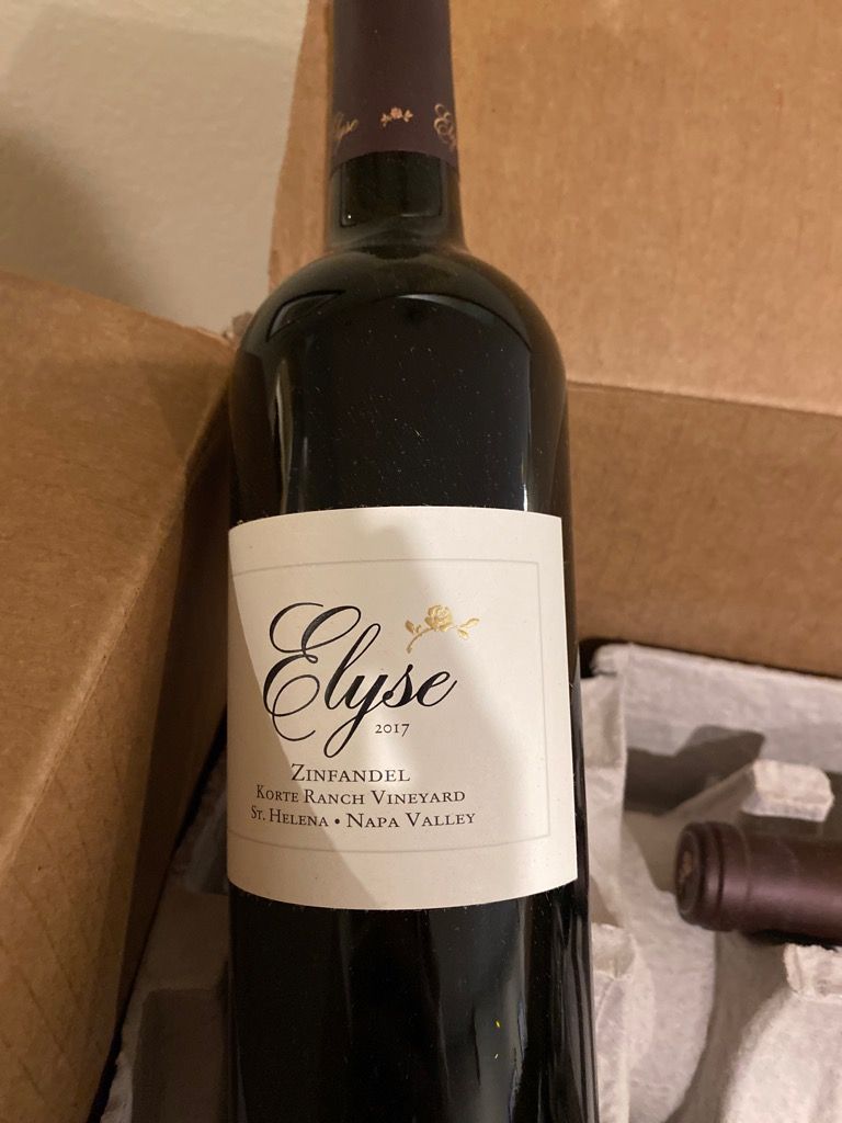 2017 Elyse Zinfandel Korte Ranch, USA, California, Napa Valley, St ...