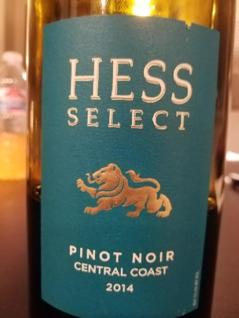 2014 The Hess Collection Pinot Noir Hess Select Central Coast, USA ...