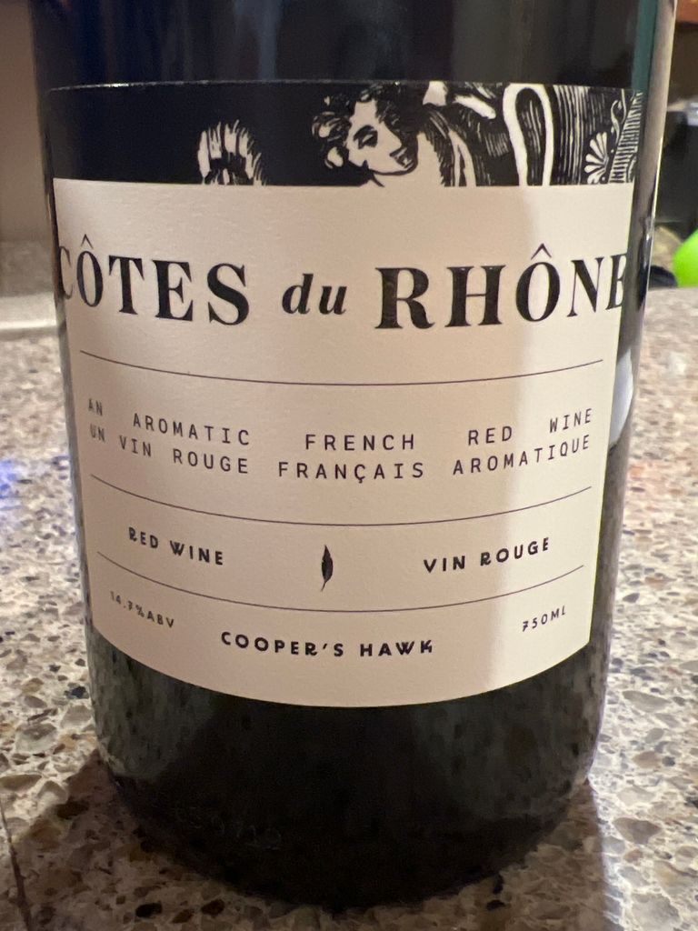 2022 Cooper's Hawk Côtes du Rhône Collaboration Deux, France, Rhône ...