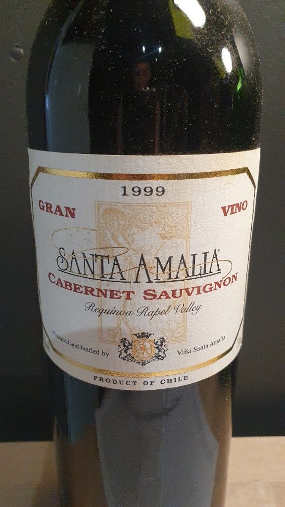 1998 Santa Amalia Cabernet Sauvignon Reserva Sanama, Chile, Rapel ...