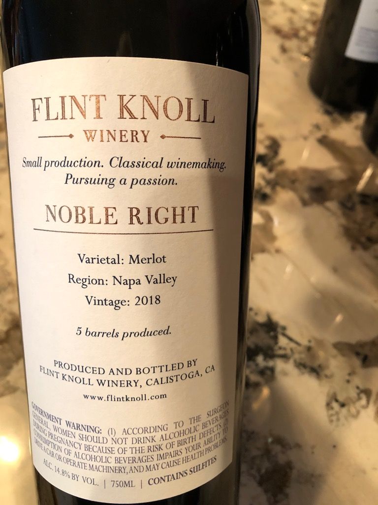 2018 Flint Knoll Noble Right, USA, California, Napa Valley, Oakville ...