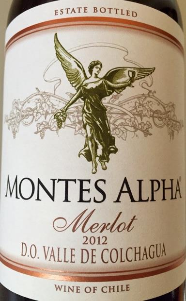 2012 Montes Alpha Merlot, Chile, Rapel Valley, Colchagua Valley ...