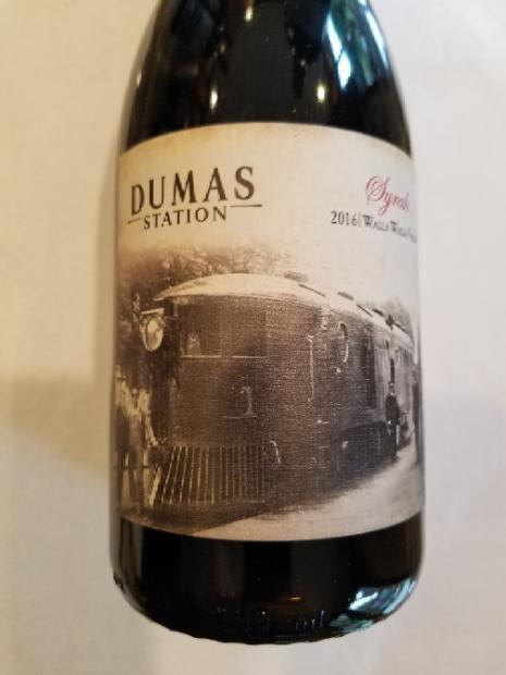 2016 Dumas Station Syrah, USA, Washington, Columbia Valley, Walla Walla ...