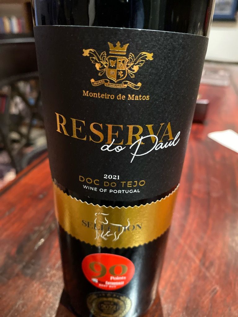 2021 Quinta Monteiro de Matos Tejo Reserva do Paul Selection, Portugal ...