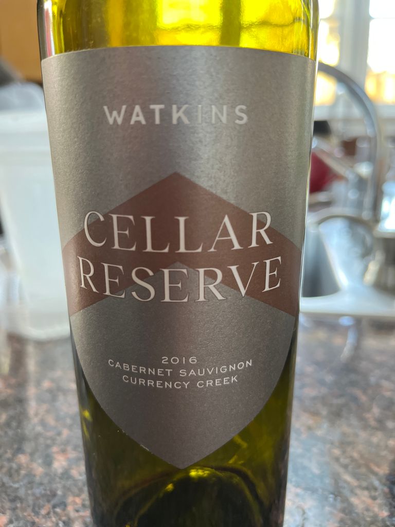 2016 Watkins Family Winery Cabernet Sauvignon Cellar Reserve Currency ...