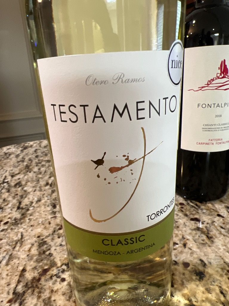 2021 Otero Ramos Winery Testamento Torrontes, Argentina, Mendoza ...