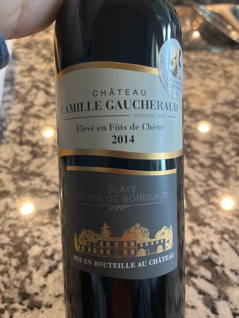 2014 Château Camille Gaucheraud, France, Bordeaux, Blaye Côtes de ...