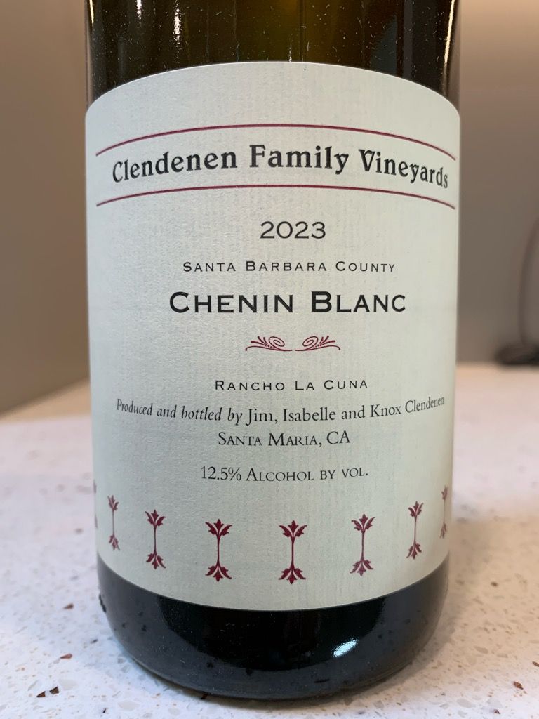 2023 Clendenen Family Vineyards Chenin Blanc Rancho La Cuna, USA ...