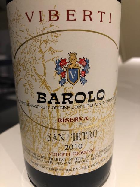 2010 Viberti Giovanni Barolo Riserva San Pietro, Italy, Piedmont ...