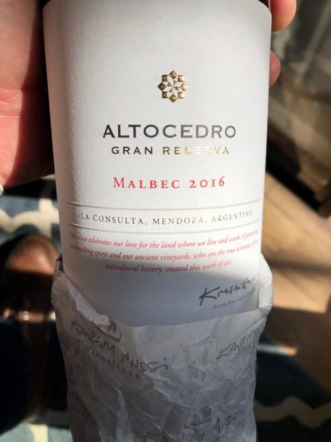 2016 Altocedro Malbec Gran Reserva, Argentina, Mendoza, Valle de Uco ...