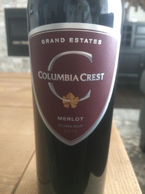 2013 Columbia Crest Merlot, USA, Washington, Columbia Valley ...