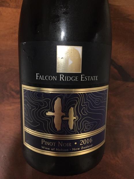 2016 Falcon Ridge Estate Pinot Noir, New Zealand, South Island, Nelson ...