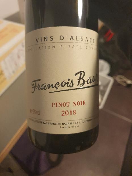 2019 François Baur Pinot Noir Schlittweg, France, Alsace - CellarTracker
