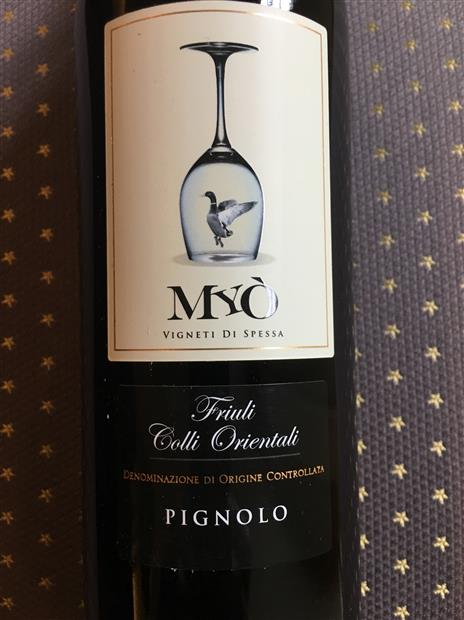 2012 Zorzettig Friuli Colli Orientali Pignolo Myò Vigneti di Spessa ...