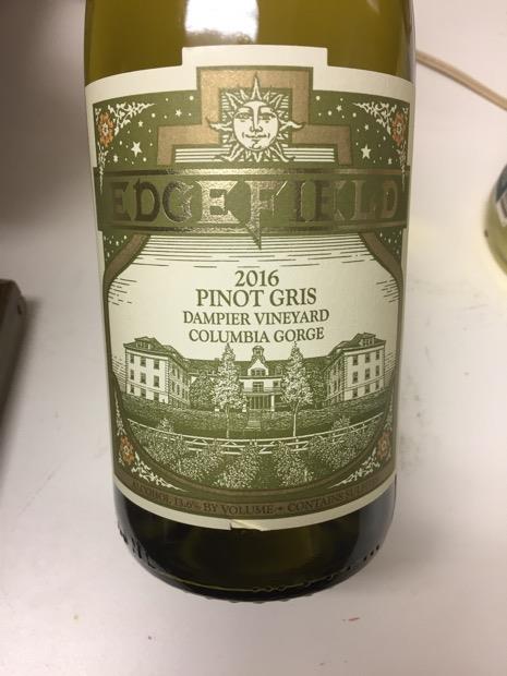 2016 Edgefield Winery Pinot Gris Poor Farm, USA, Oregon/Washington ...