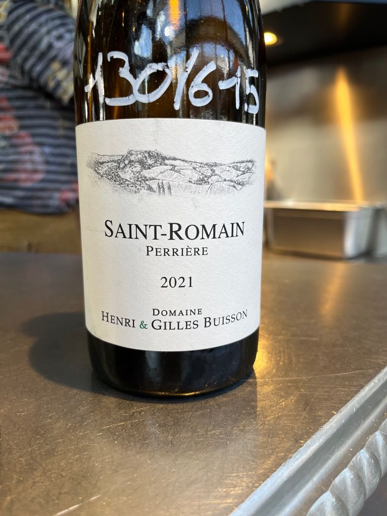 2023 Henri et Gilles Buisson Saint-Romain Perrière Blanc, France, Burgundy, Côte de Beaune ...