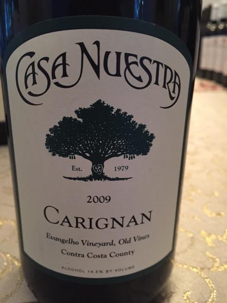 2009 Casa Nuestra Carignane Old Vines Evangelho Vineyard, USA ...