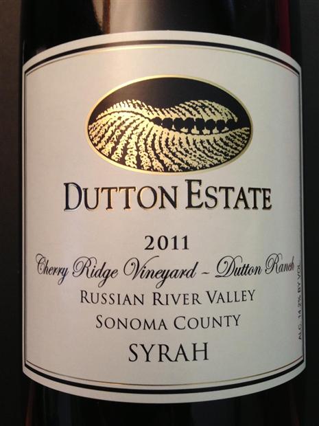 2008 Dutton Estate Syrah Dutton Ranch Cherry Ridge Vineyard, USA ...