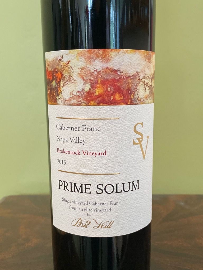 2016 Prime Solum Cabernet Franc Brokenrock Vineyard, USA, California ...