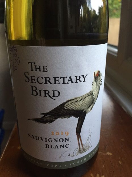 2018 The Secretary Bird Sauvignon Blanc, South Africa, Western Cape ...
