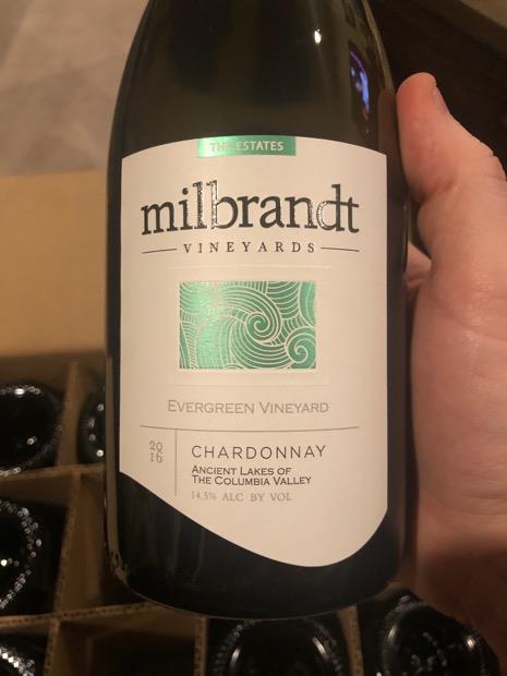 2016 Milbrandt Vineyards Chardonnay The Estates Evergreen Vineyard, USA ...