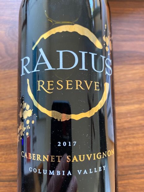 2017 Radius Cabernet Sauvignon Reserve, USA, Washington, Columbia ...