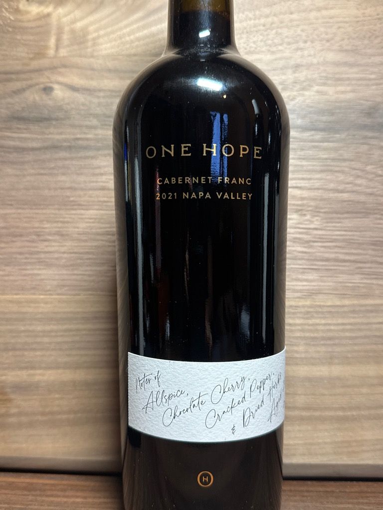2021 One Hope Cabernet Franc, USA, California, Napa Valley - CellarTracker