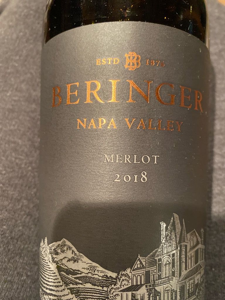2018 Beringer Vineyards Merlot Napa Valley, USA, California, Napa Valley - CellarTracker