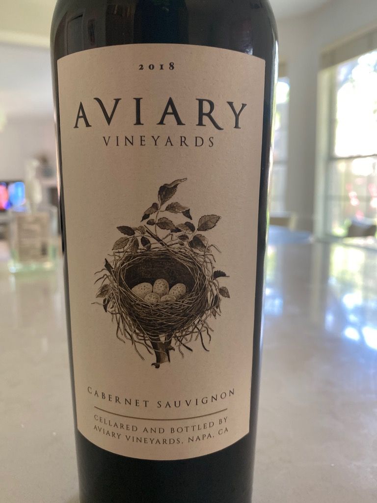 2018 Aviary Vineyards Cabernet Sauvignon, USA, California, Napa Valley ...